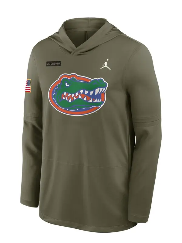 JORDAN Brand Florida 2025 Military Appreciation Dri-fit Long-sleeve Hooded Top - Green