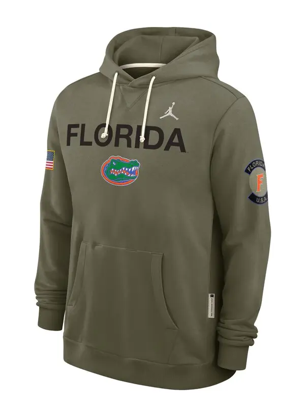 JORDAN Florida 2025 Military Appreciation Dri-fit College Pullover Hoodie - Green