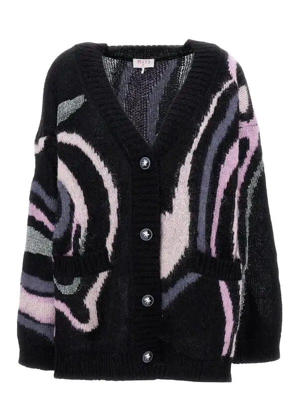 Emilio Pucci Mohair Blend Cardigan - Black