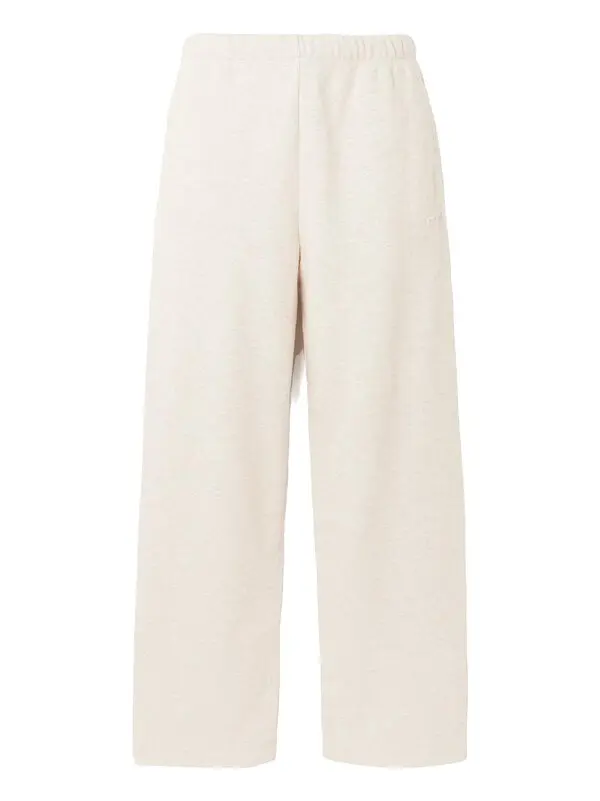 SKIMS Classic Cotton-blend Jersey Straight-leg Pants - Neutrals