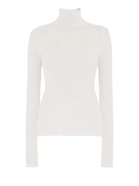 Gabriela Hearst Peppe Knit Turtleneck Cashmere Silk - Ivory