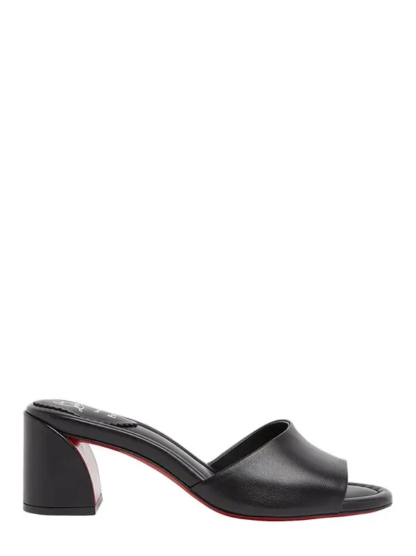 CHRISTIAN LOUBOUTIN 55mm Jane Leather Mule Sandals - Black