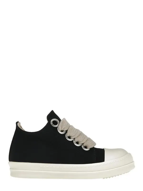 Rick Owens Jumbo Lace Low Top Sneakers - Black/cream White