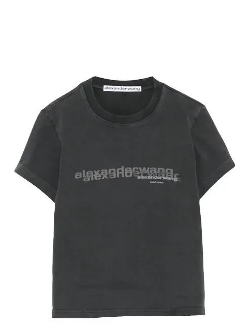 Alexander Wang Shrunken T-shirt - Washed Black