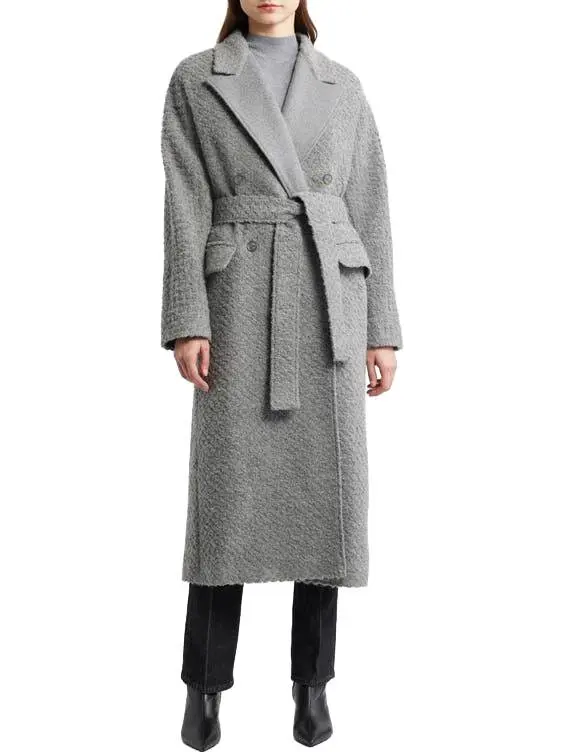BOSS Capady Belted Coat - Pebble Melange