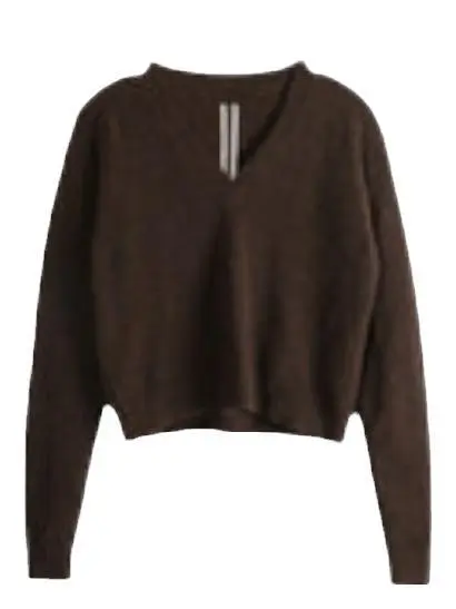 Rick Owens Maglia Tommy V-neck Sweater - Brown