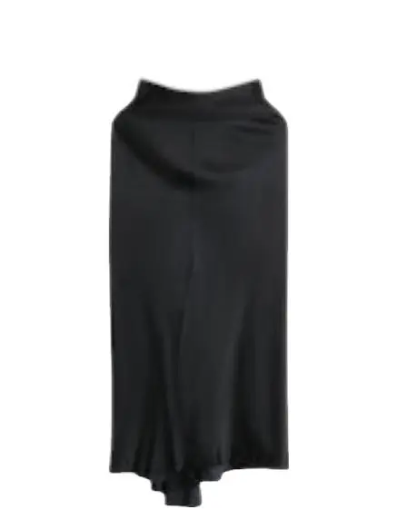 Rick Owens Charmeuse A-line Bias Skirt - Black