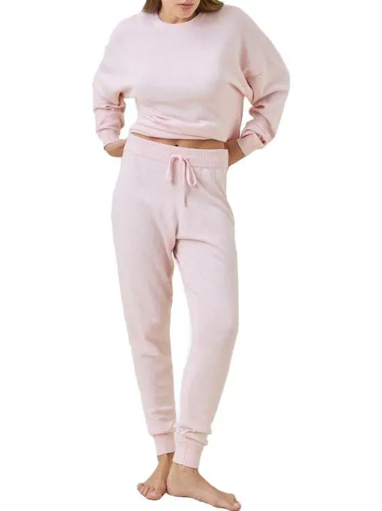 PAPINELLE Cotton And Cashmere Joggers - Papinelle Pink