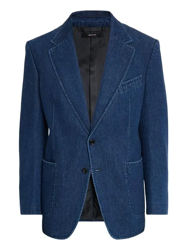 TOM FORD Shelton Denim Sport Coat - Denim Blue