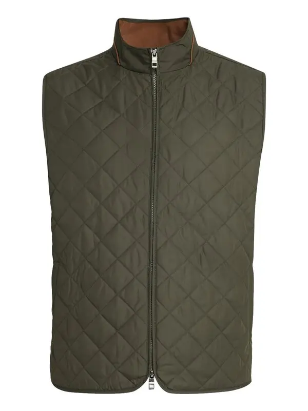 Peter Millar Essex Quilted Vest - Dark Olive