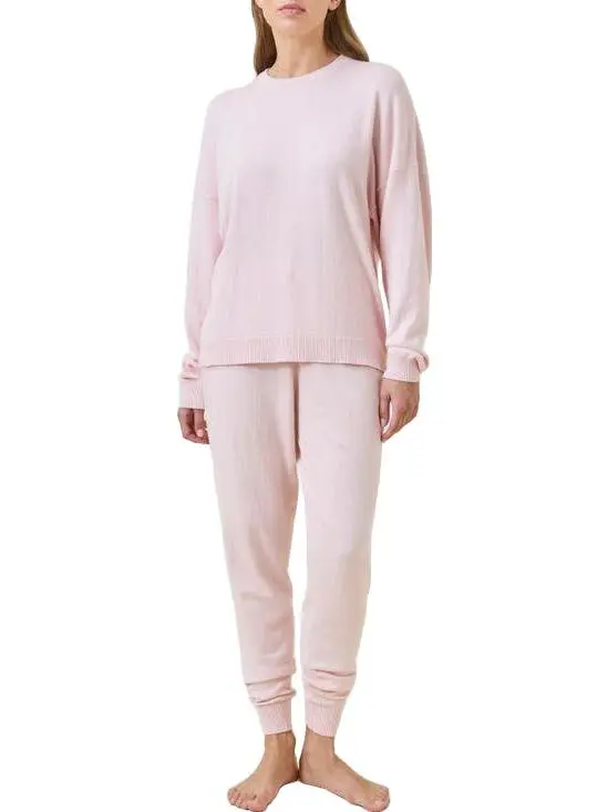 PAPINELLE Cotton & Cashmere Crewneck Sweater - Papinelle Pink