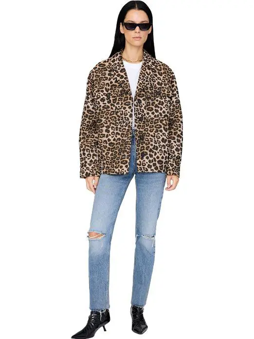 ANINE BING Flynn Leopard Print Jacket - Leo