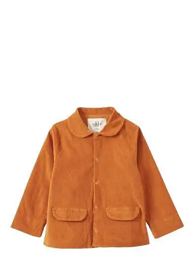 VILD HOUSE OF LITTLE Organic Cotton Velvet Jacket - Raw Sienna