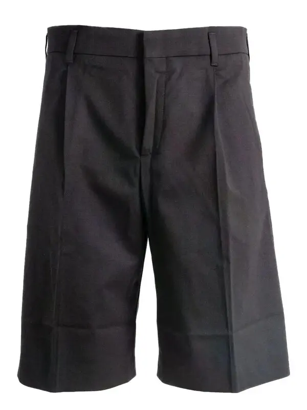 Jacquemus Ovalu Pleated Shorts - Black