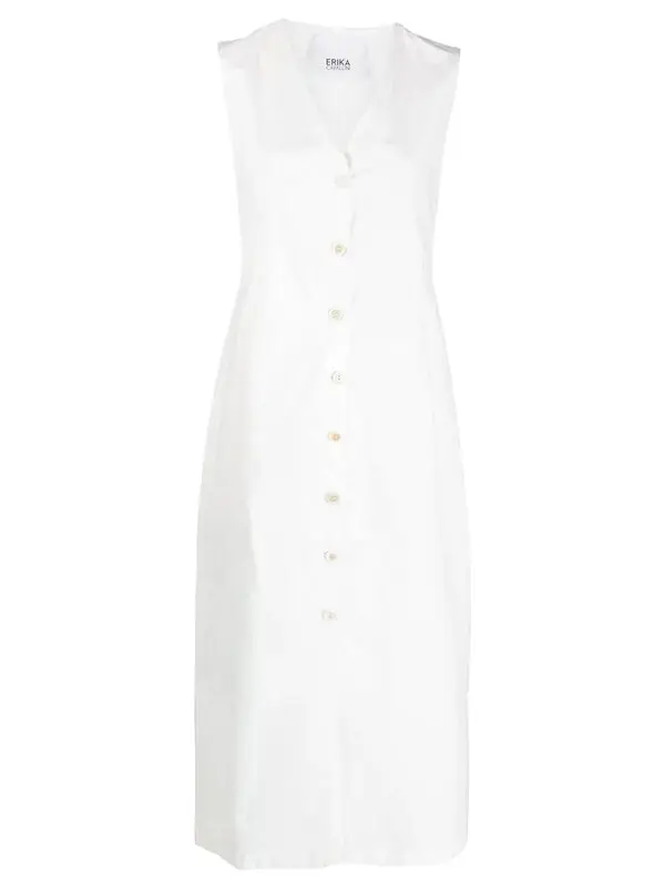 Erika Cavallini Sleeveless Shirt-dress - White