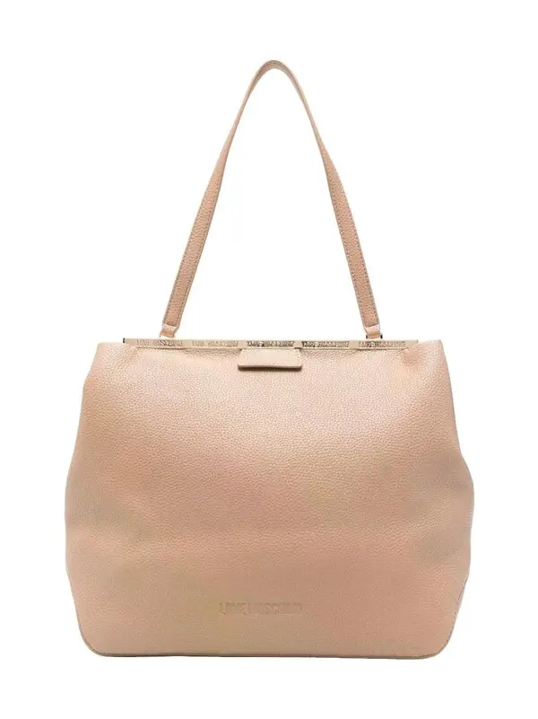 Moschino Logo-lettering Shoulder Bag - Neutrals