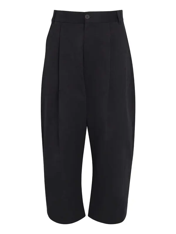 Studio Nicholson Cotton Twill Pleated Trousers - Black