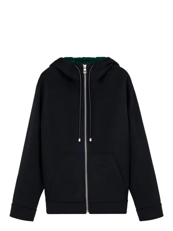 Loewe Wool-cashmere Hooded Jacket - Black