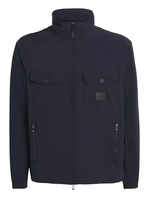 Emporio Armani Technical Seersucker Field Jacket - Blue
