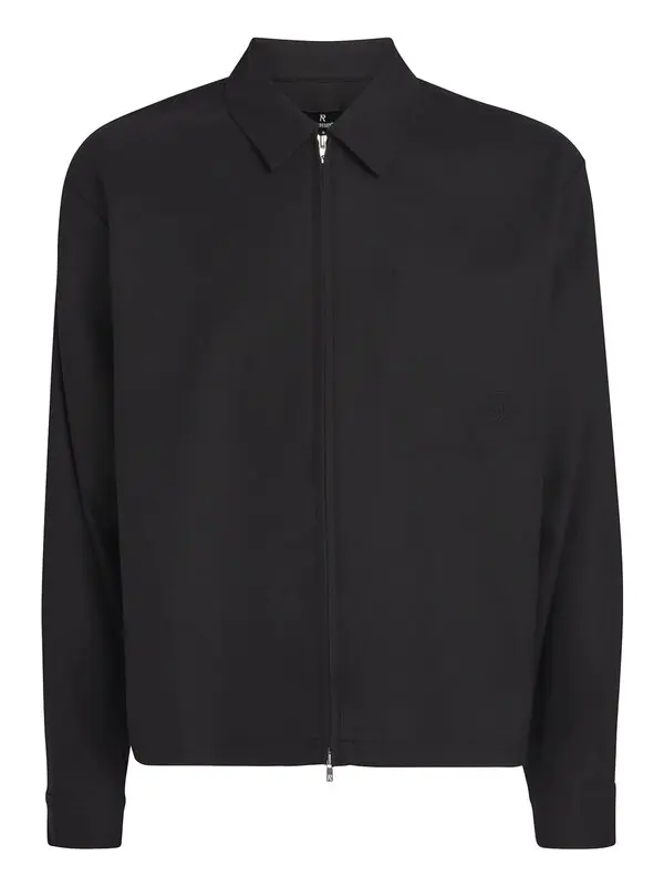 REPRESENT Zip-up Overshirt - Black