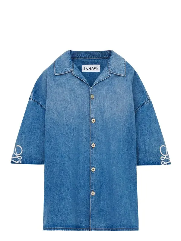 Loewe Anagram Denim Shirt - Blue