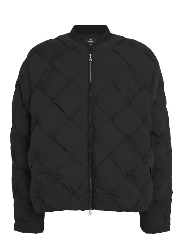 REPRESENT Diamond Quilted Puffer Jacket - Black