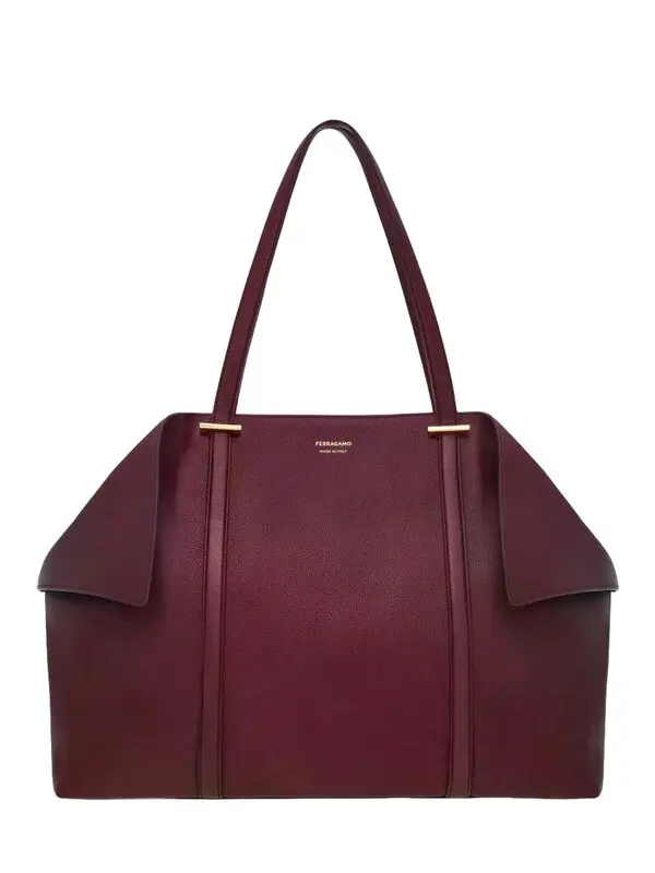 FERRAGAMO Large Folded-sides Tote Bag - Red