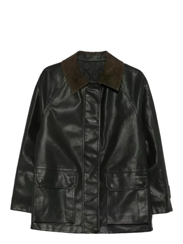 JUUN.J Leather Pocket Jacket - Black
