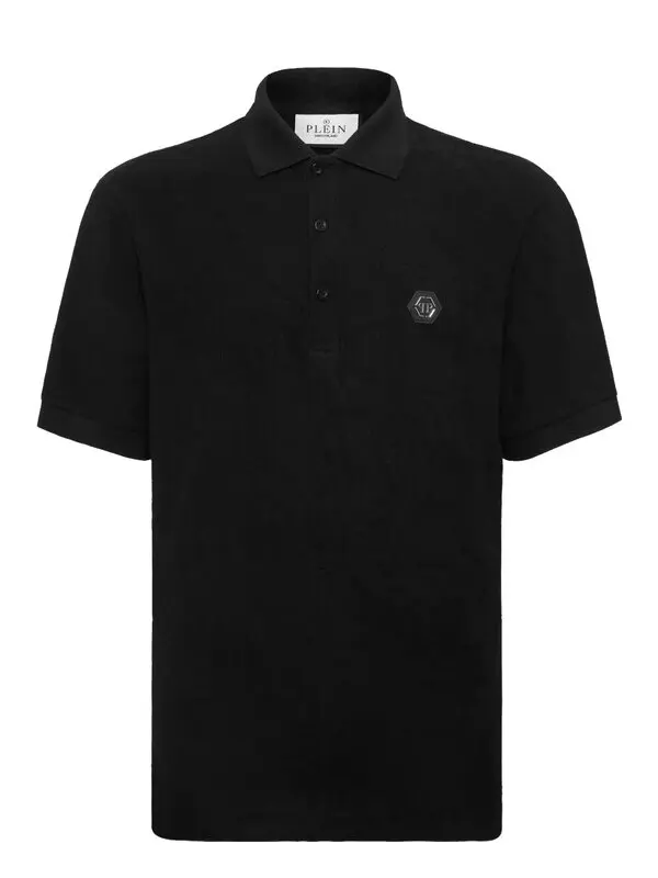 Philipp Plein Logo-patch Polo Shirt - Black