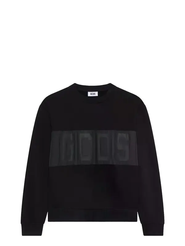 Gcds Logo Panel Sweatshirt - Black