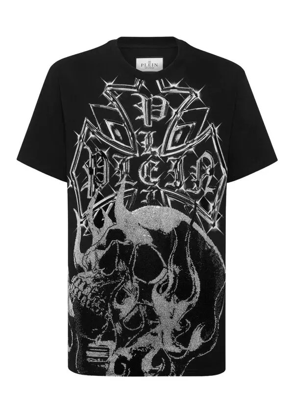 Philipp Plein Graphic-skull T-shirt - Black