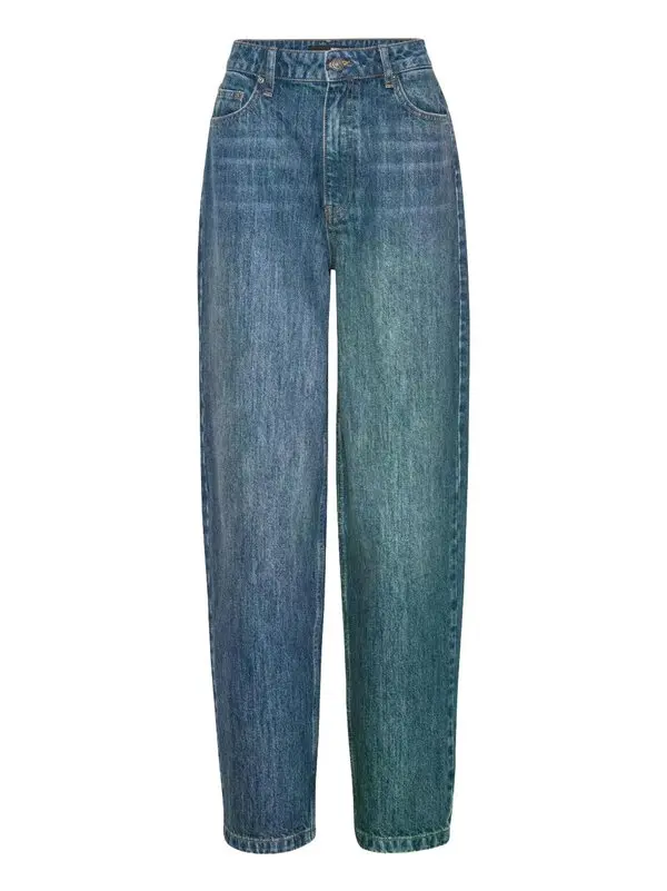 ROTATE BY BIRGER CHRISTENSEN Five-pocket Wide-leg Jeans - Blue