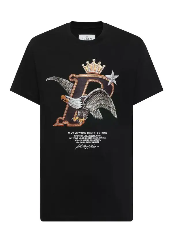 Philipp Plein Eagle Cotton T-shirt - Black