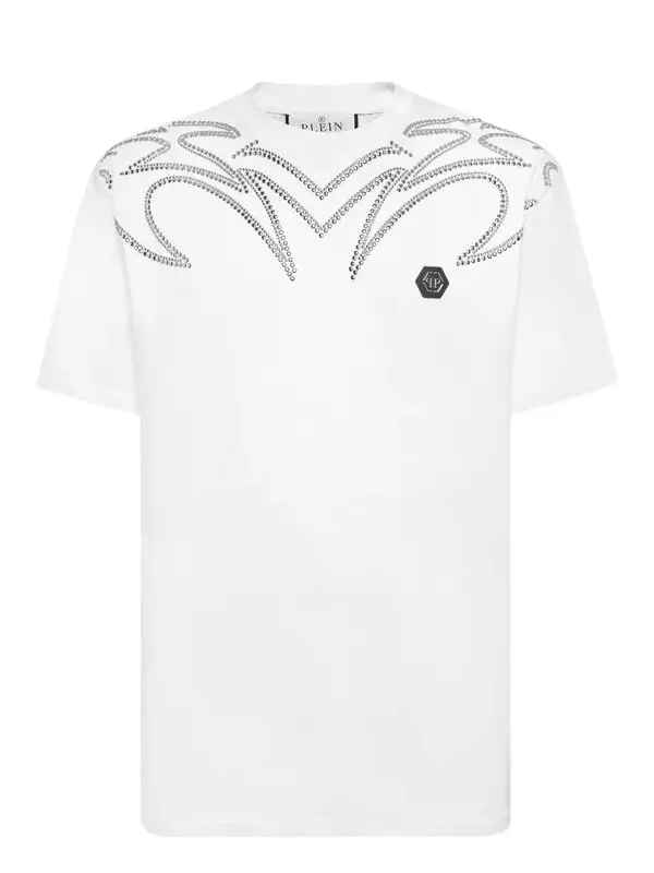 Philipp Plein Rhinestone-embellished T-shirt - White