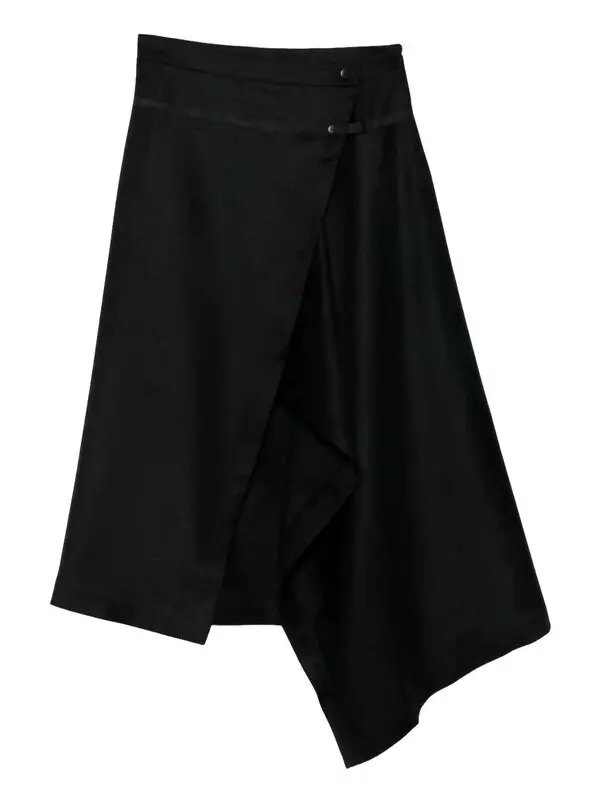 Andrea Ya'aqov Virgin Wool Asymmetric Skirt - Black