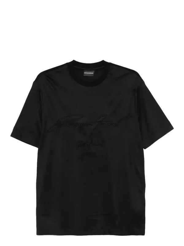 Emporio Armani Embroidered T-shirt - Black