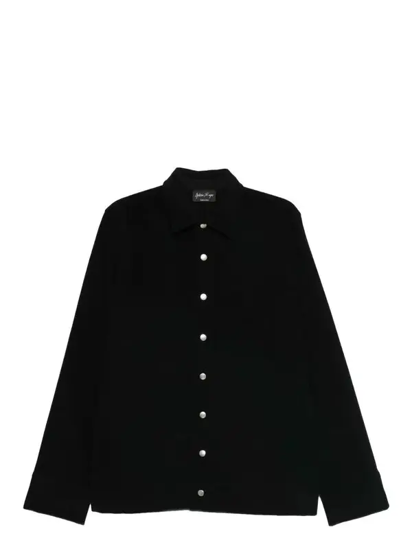 Andrea Ya'aqov Button-up Cashmere Shirt Jacket - Black