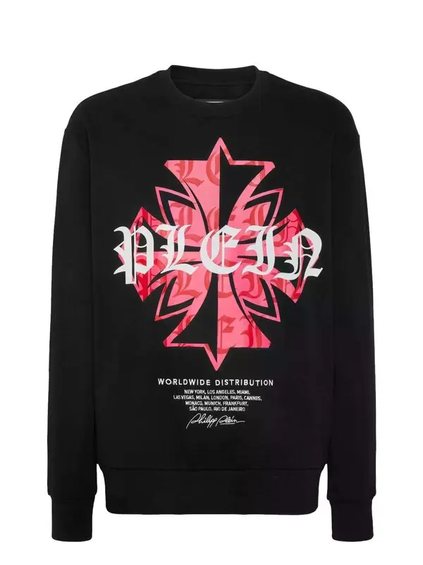 Philipp Plein Printed Crewneck Sweatshirt - Black