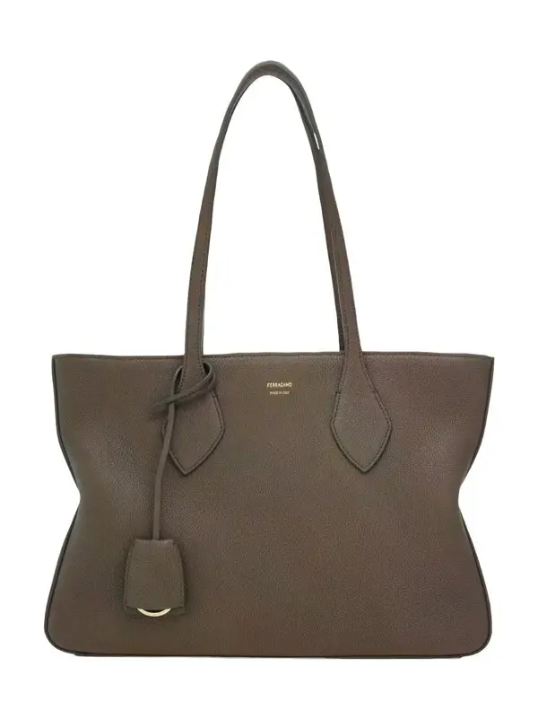 FERRAGAMO Medium Star-shaped Leather Tote - Brown