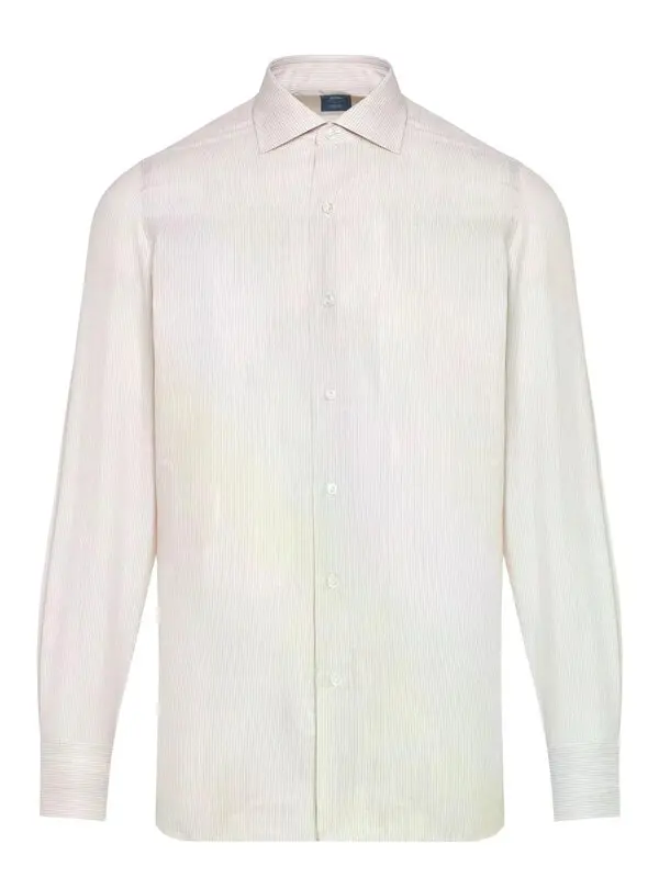 FINAMORE 1925 Striped Shirt - Neutrals