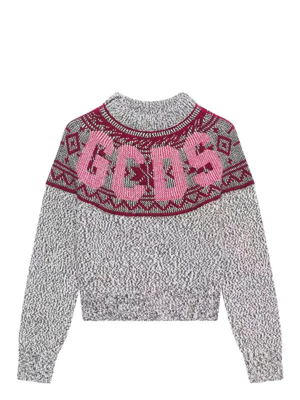 Gcds Logo-embellishment Sweater - Grey