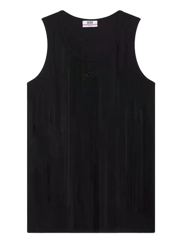 Gcds Logo-embroidered Tank Top - Black