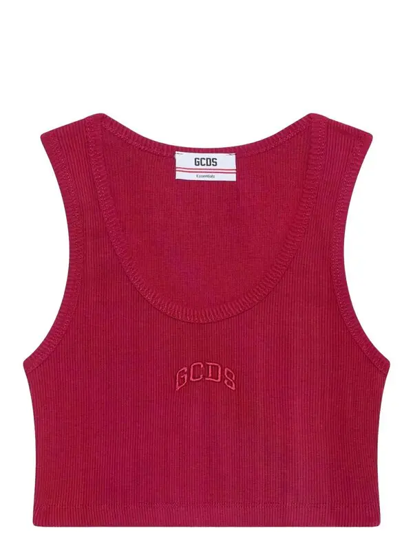 Gcds Logo-embroidered Tank Top - Red