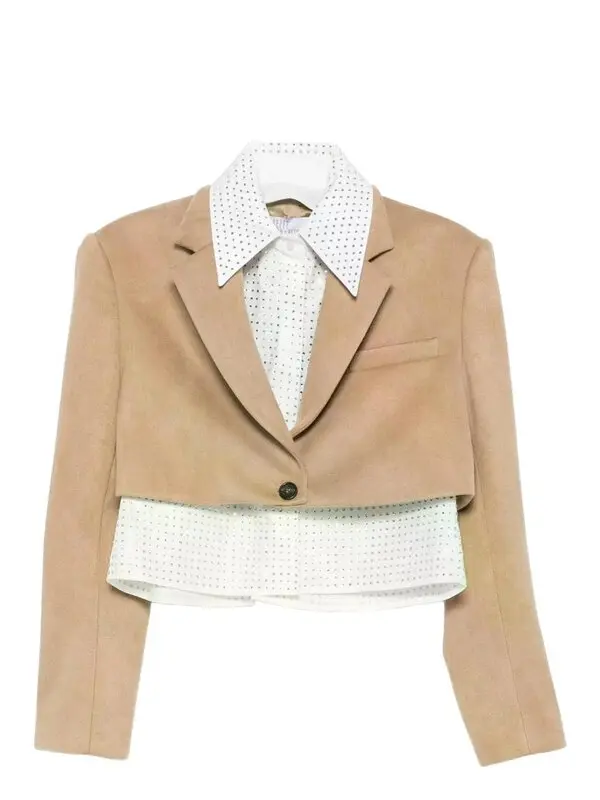 Giuseppe Di Morabito Buttoned Cropped Jacket - Neutrals