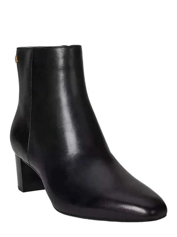 Ralph Lauren 45mm Leather Demi Boots - Black