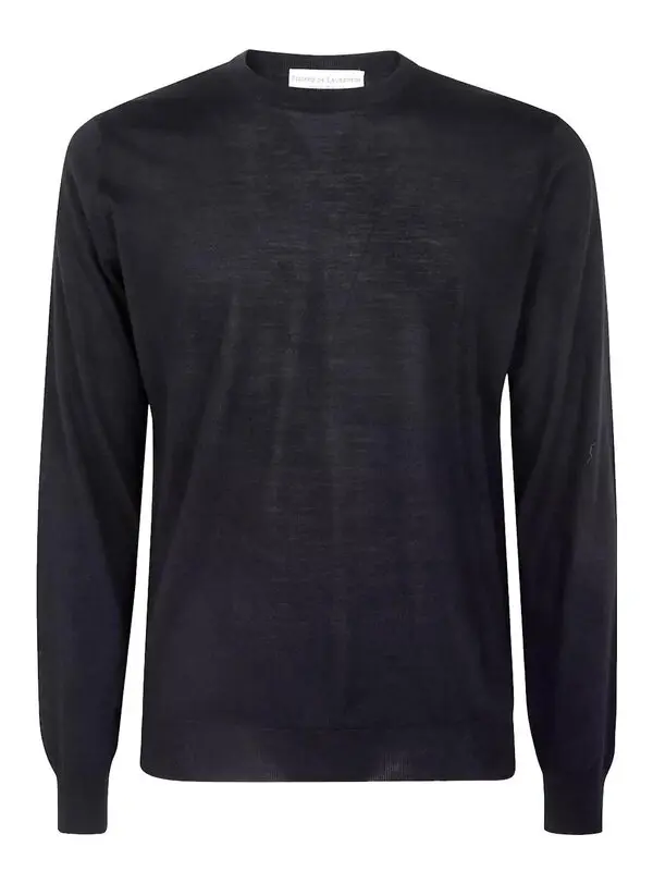 FILIPPO DE LAURENTIIS Long-sleeve Crew-neck Sweater - Black