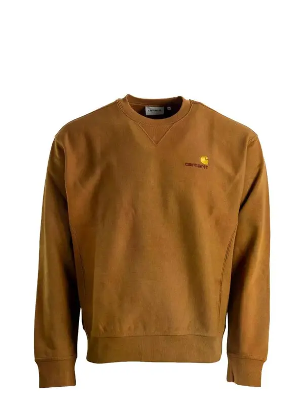 Carhartt Work In Progress American Script Logo Sweatshirt - Brown