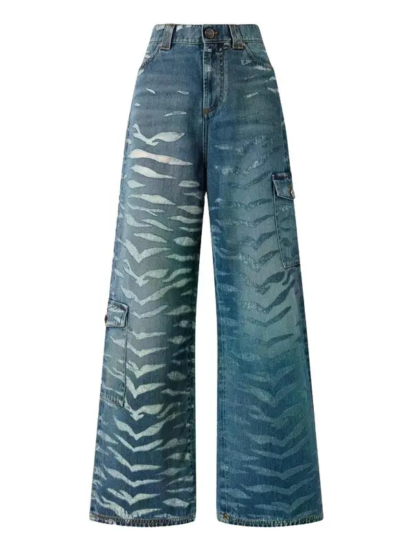 Pinko Zebra-print Jeans - Blue