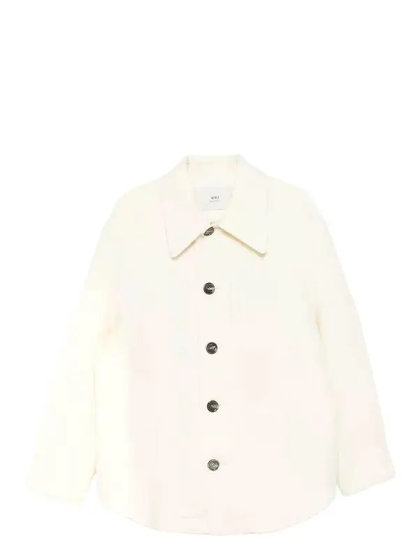 Ami Point-collar Shirt Jacket - Neutrals