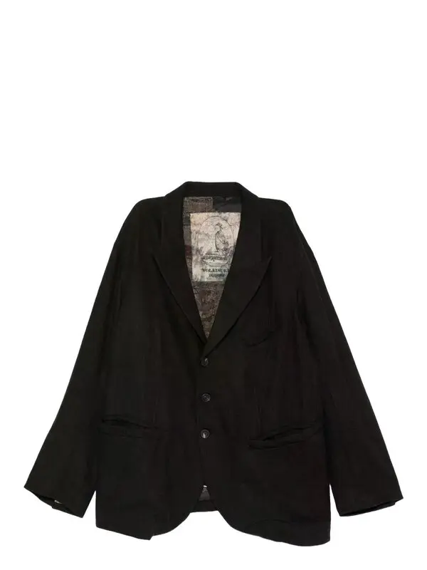 ZIGGY CHEN Virgin Wool-blend Blazer - Black